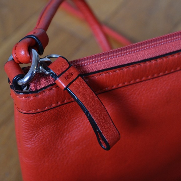 Calvin Klein | Bags | Calvin Klein Red Leather Crossbody Purse | Poshmark